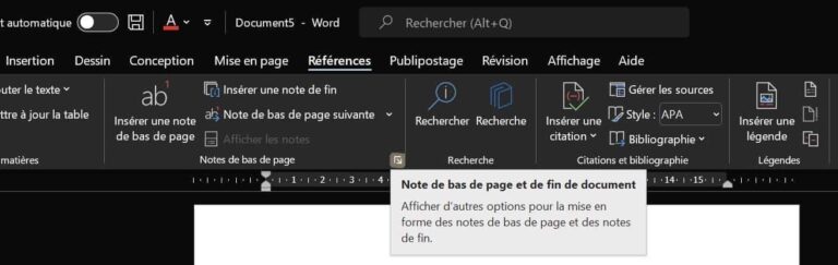 Word : insérer une note de bas de page - Quality Training